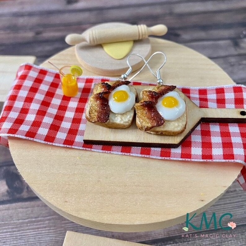 Breakfast Toast Earrings - Etsy