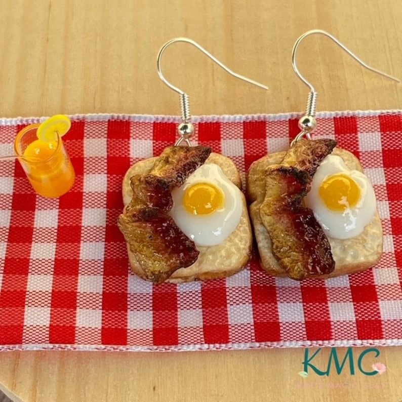Breakfast Toast Earrings - Etsy