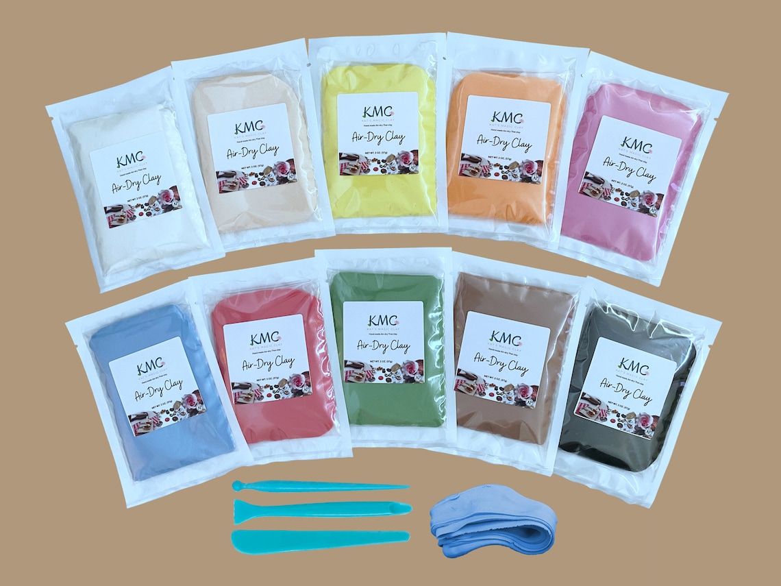 10 different colors set of Air-Dry Clay for Jewelry | Etsy