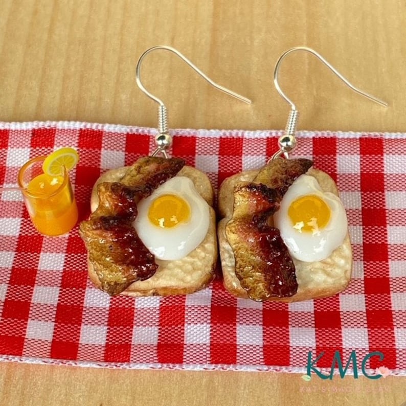 Breakfast Toast Earrings - Etsy