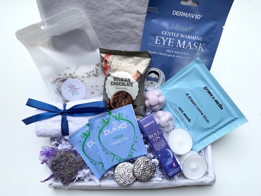 Relaxation Gift Box for Her, Sleep Well Pamper Gift Box, Lavender Self ...