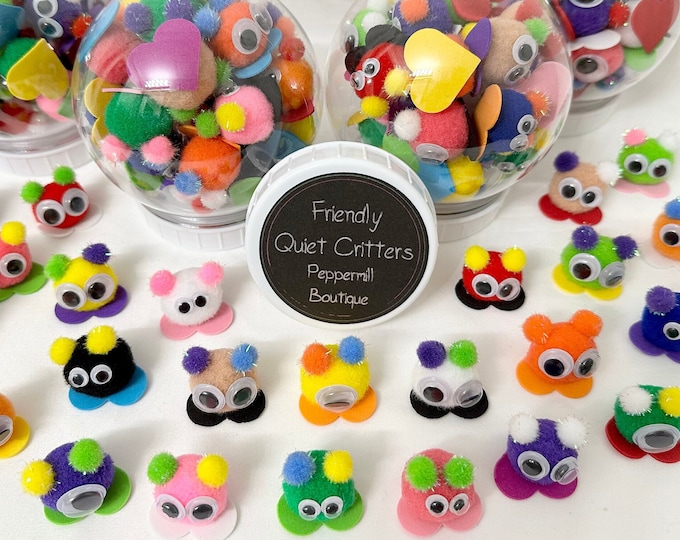 1" Warm Fuzzies / Warm Fuzzy Pom Pom Critters (set of 30) - Etsy