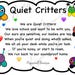 Quiet Critters Poem Label Digital Download Print Quiet Critter Reward ...