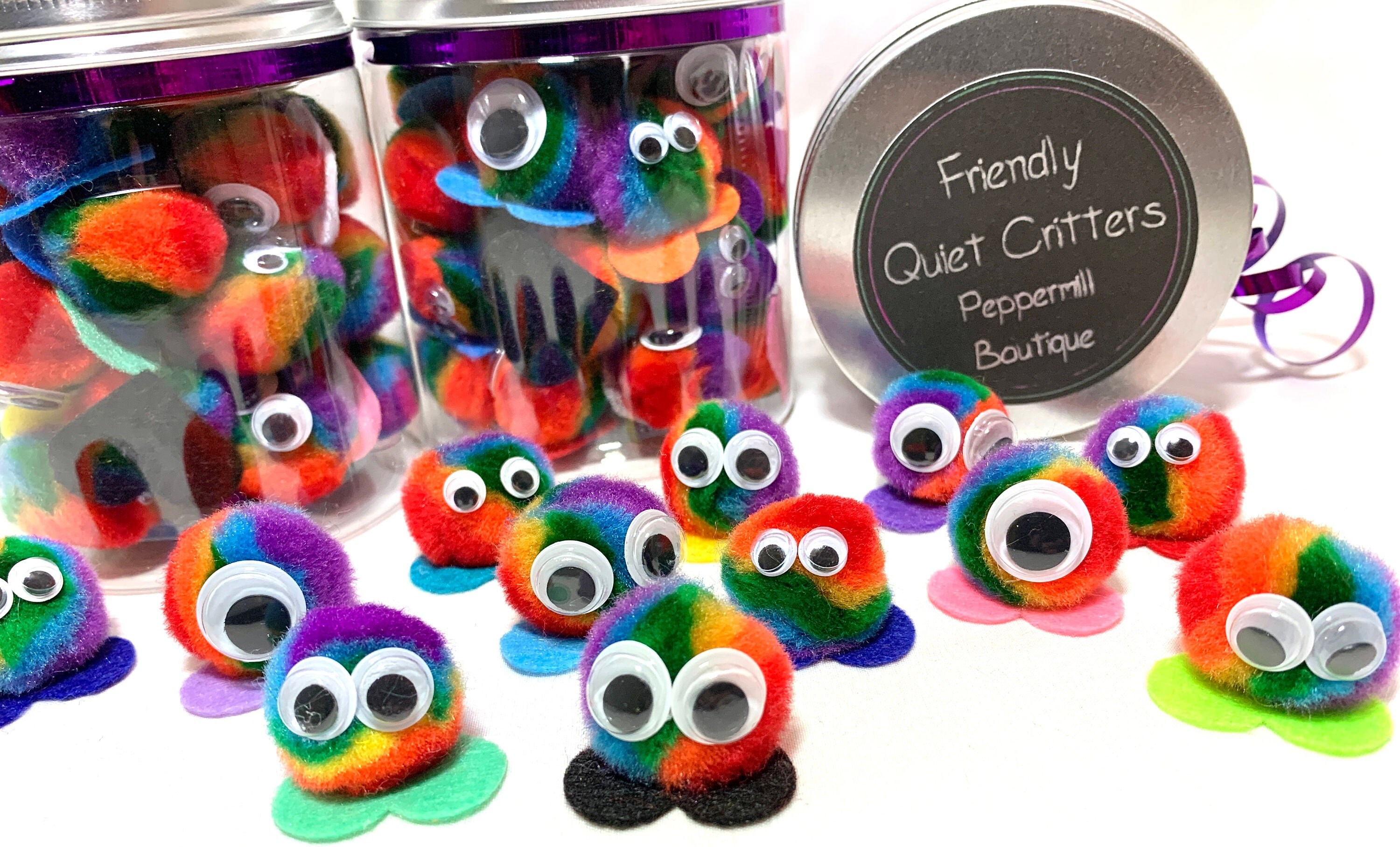 Rainbow Quiet Critter Classroom Management Quiet Critter Desk Companion ...