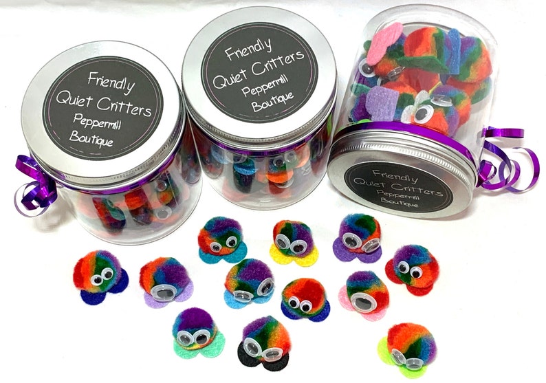 Rainbow Quiet Critter Classroom Management Quiet Critter Desk Companion ...