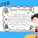 Quiet Critters Poem Label Digital Download Print Quiet Critter Reward ...