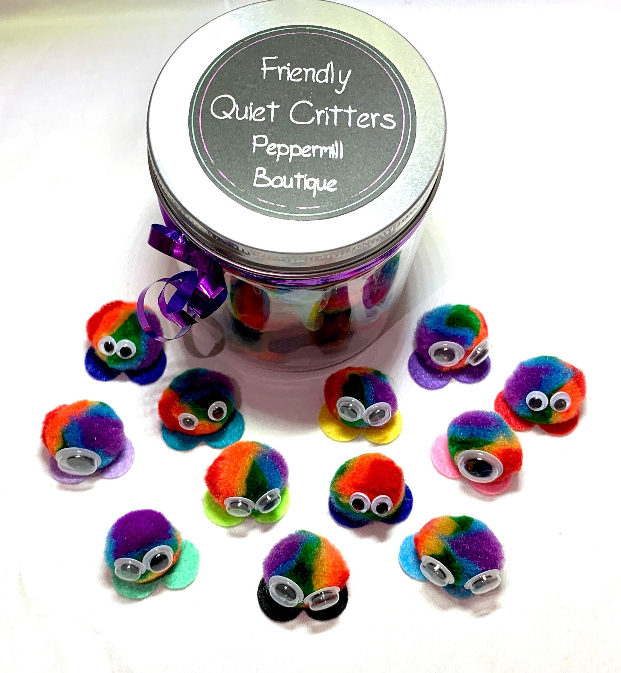 Rainbow Quiet Critter Classroom Management Quiet Critter Desk Companion ...