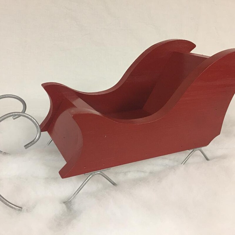 Red Sleigh - Etsy