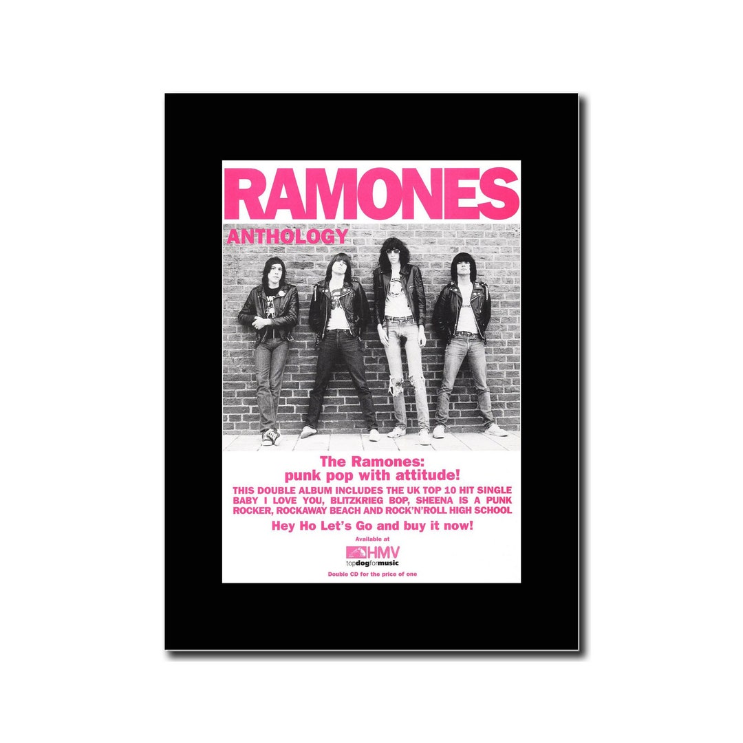 The Ramones Anthology ... HMV Matted Mounted Magazine - Etsy