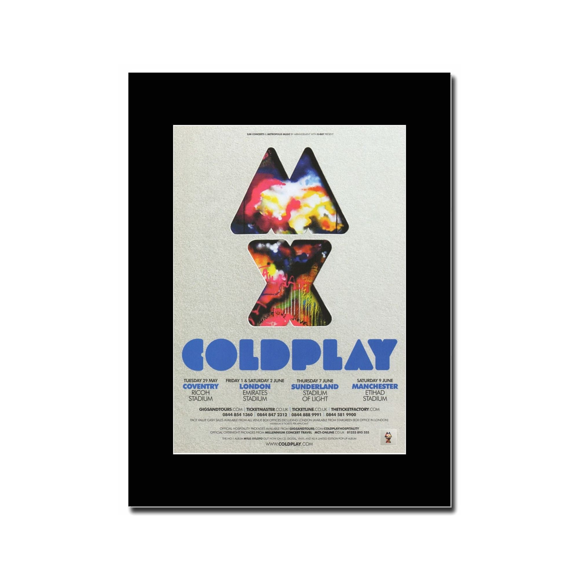 Coldplay Mylo Xyloto Tour Poster