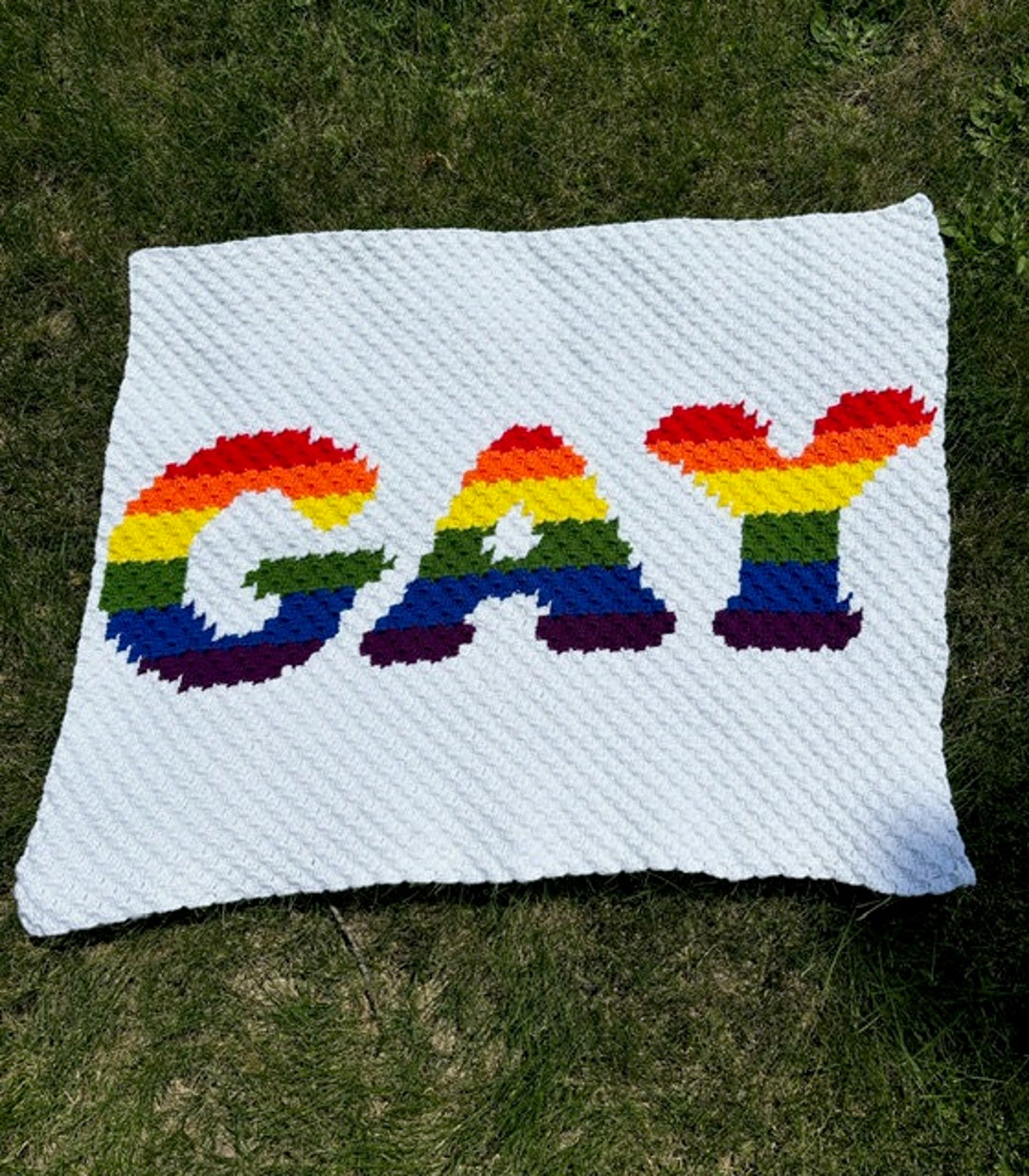 CROCHET PATTERN, GAY Blanket, C2C Blanket, C2C Pattern, Pride Blanket ...