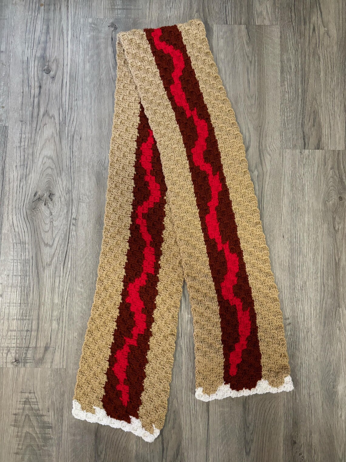 CROCHET PATTERN, Hot Dog Scarf Mustard and Ketchup, C2C Crochet Pattern ...