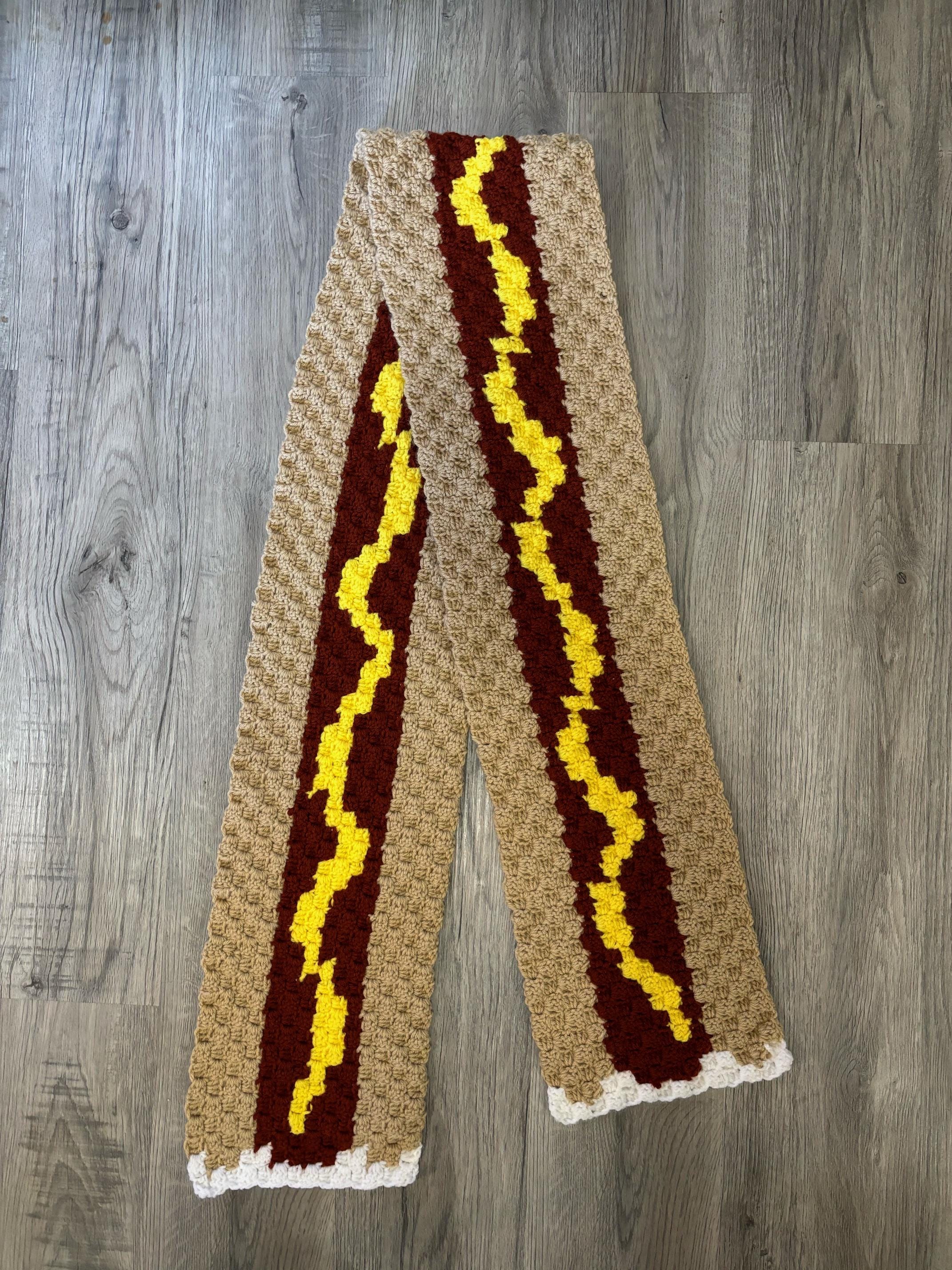 CROCHET PATTERN, Hot Dog Scarf Mustard and Ketchup, C2C Crochet Pattern ...