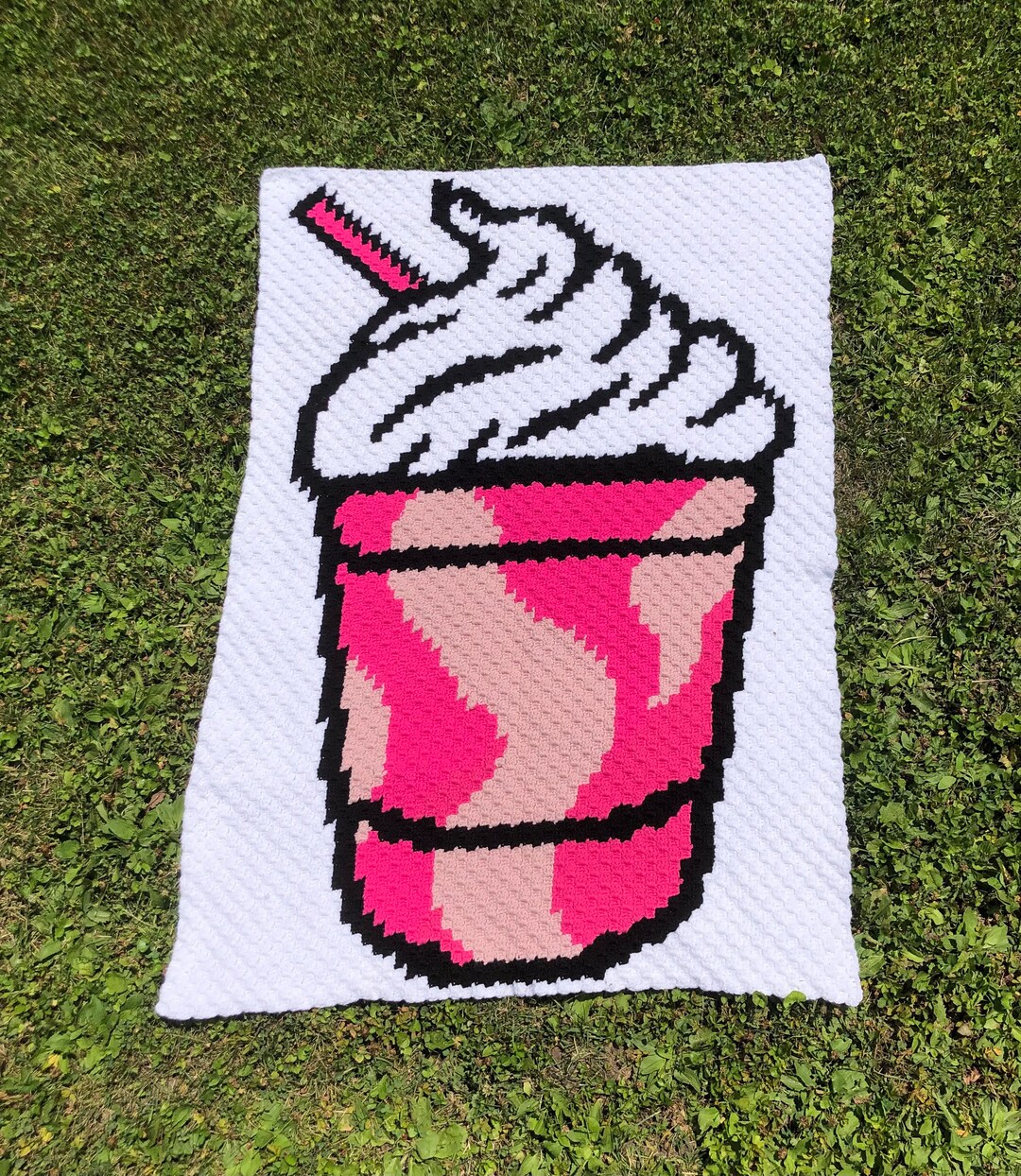 CROCHET PATTERN, Perfectly Pink Shake, C2C Pattern - Etsy