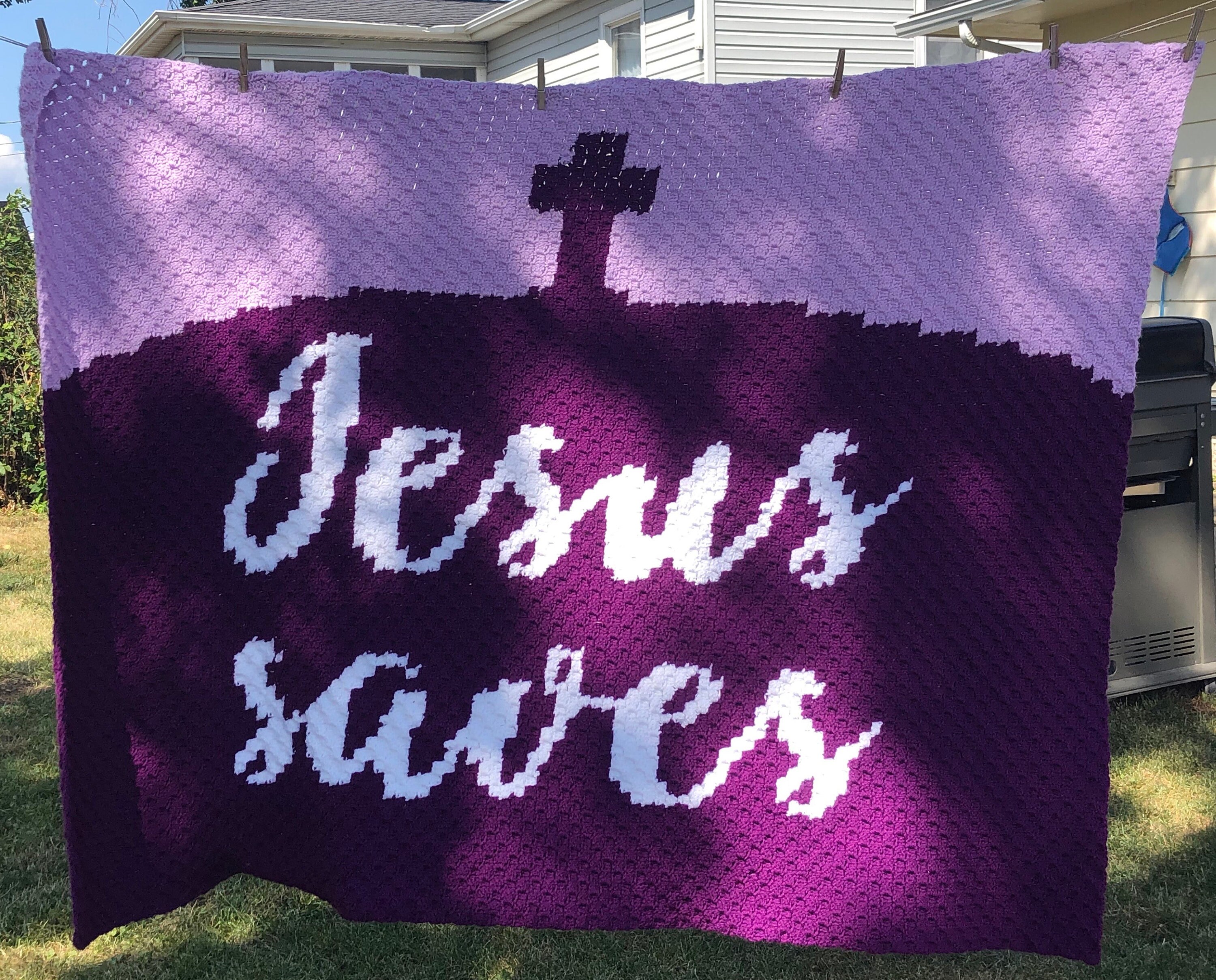 CROCHET PATTERN, Jesus Saves Blanket, C2C Pattern, Church Blanket - Etsy