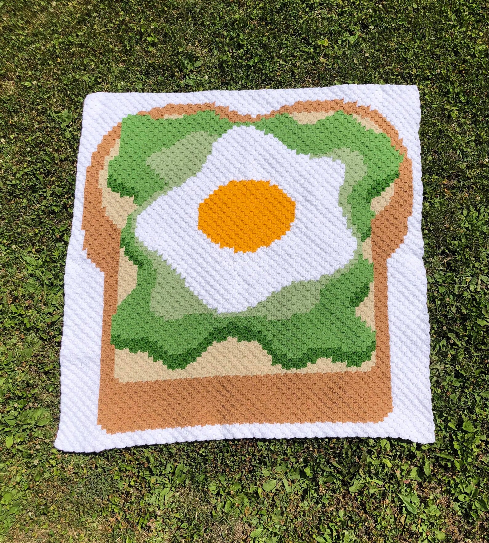CROCHET PATTERN, Avocado Toast Blanket, C2C Pattern - Etsy