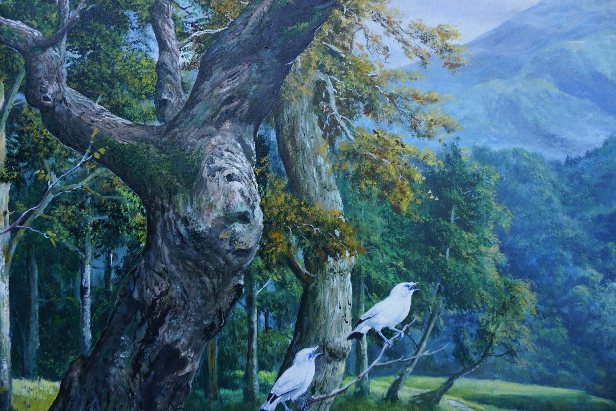 Scenary Painting, Mount Painting, Bird Painting, Original Painting ...