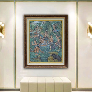 Traditional Balinese Painting, Angel Painting, Canvas Wall Art, Wall ...