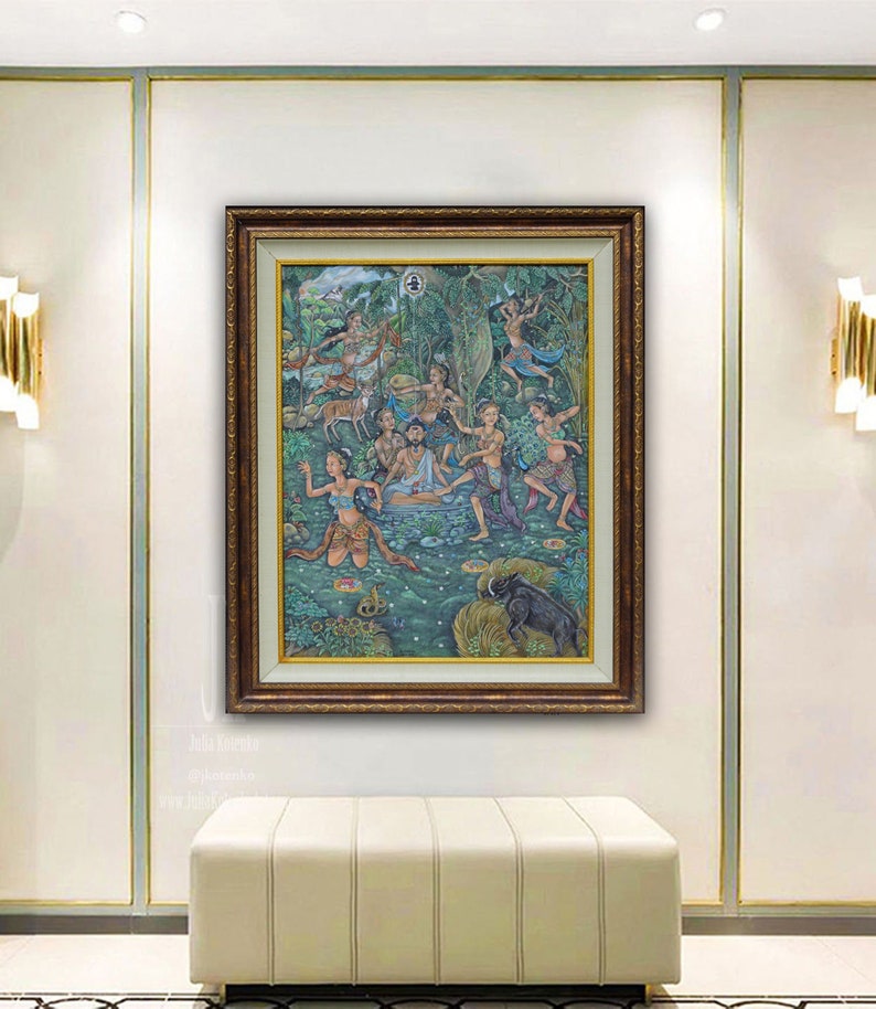 Traditional Balinese Painting Angel Painting Original Art - Etsy