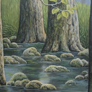 Swamp Painting, Landscape Painting, Original Art, Home Decor, Large ...