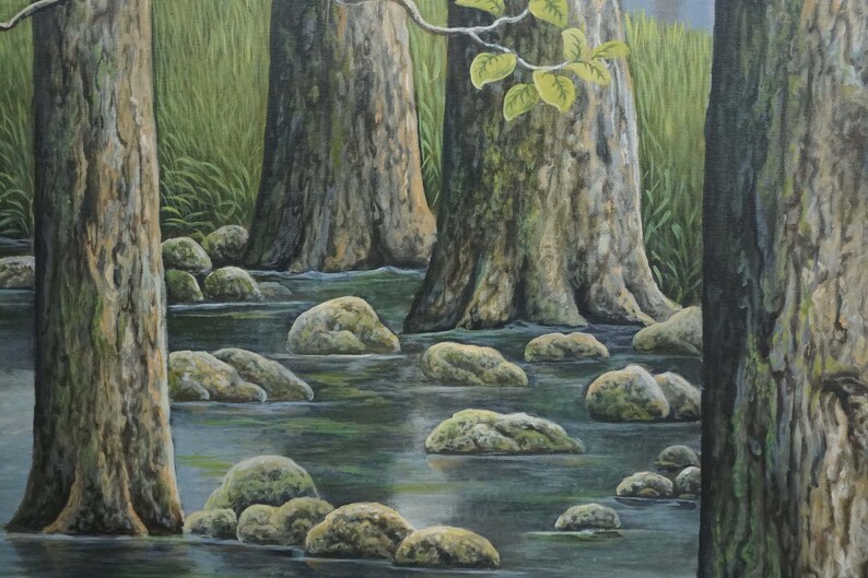 Swamp Painting Landscape Painting Original Art Home Decor - Etsy