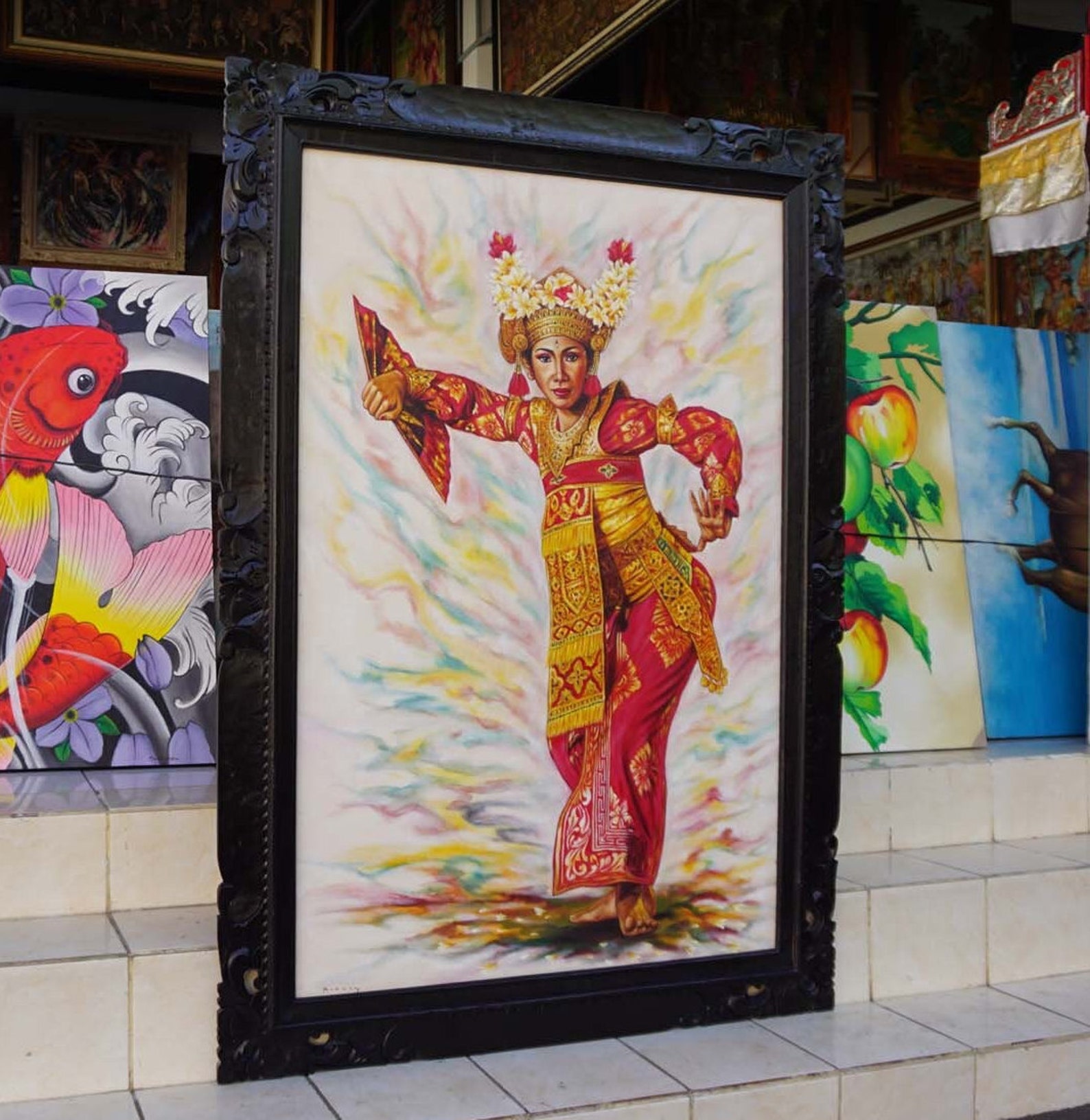 Balinese Dancer Painting Legong Painting Original Painting - Etsy