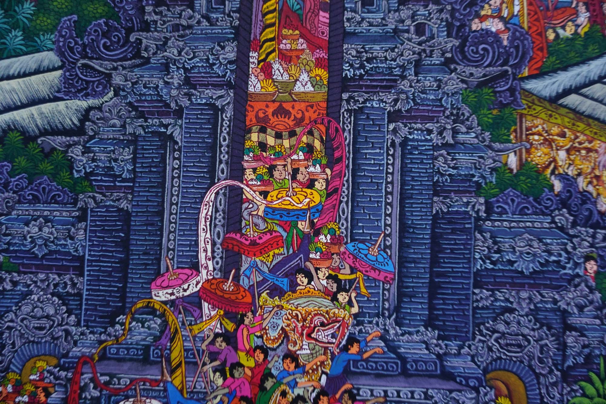 Balinese Traditional Painting, Balinese Ceremony Painting, Original ...