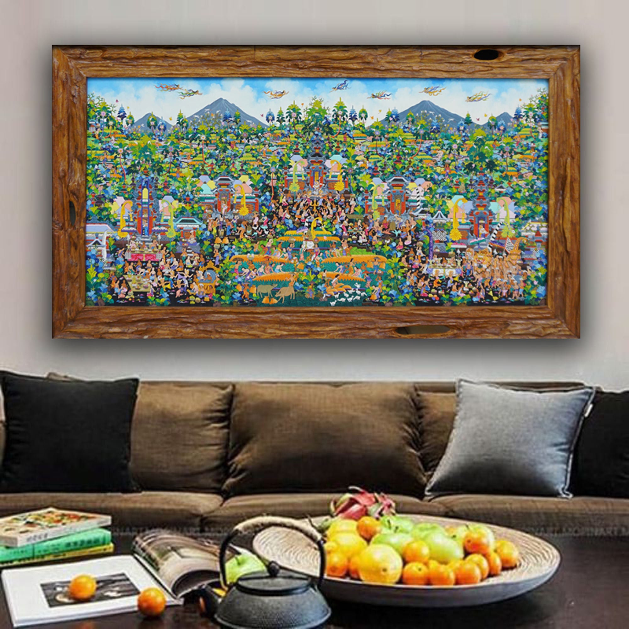 Kecak Dance Performance Painting Original Balinese Art - Etsy