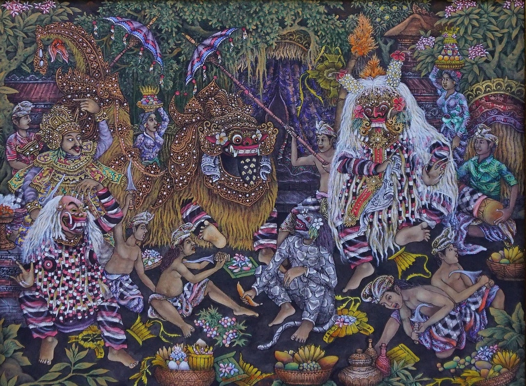 Balinese Barong Painting, Original Painting - Etsy