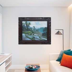 Terrace View Painting, Landscape Painting, Balinese Art, Original ...