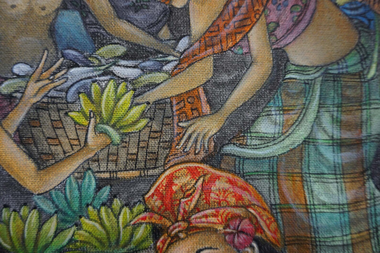 Traditional Market Painting Bali Painting Balinese Painting - Etsy