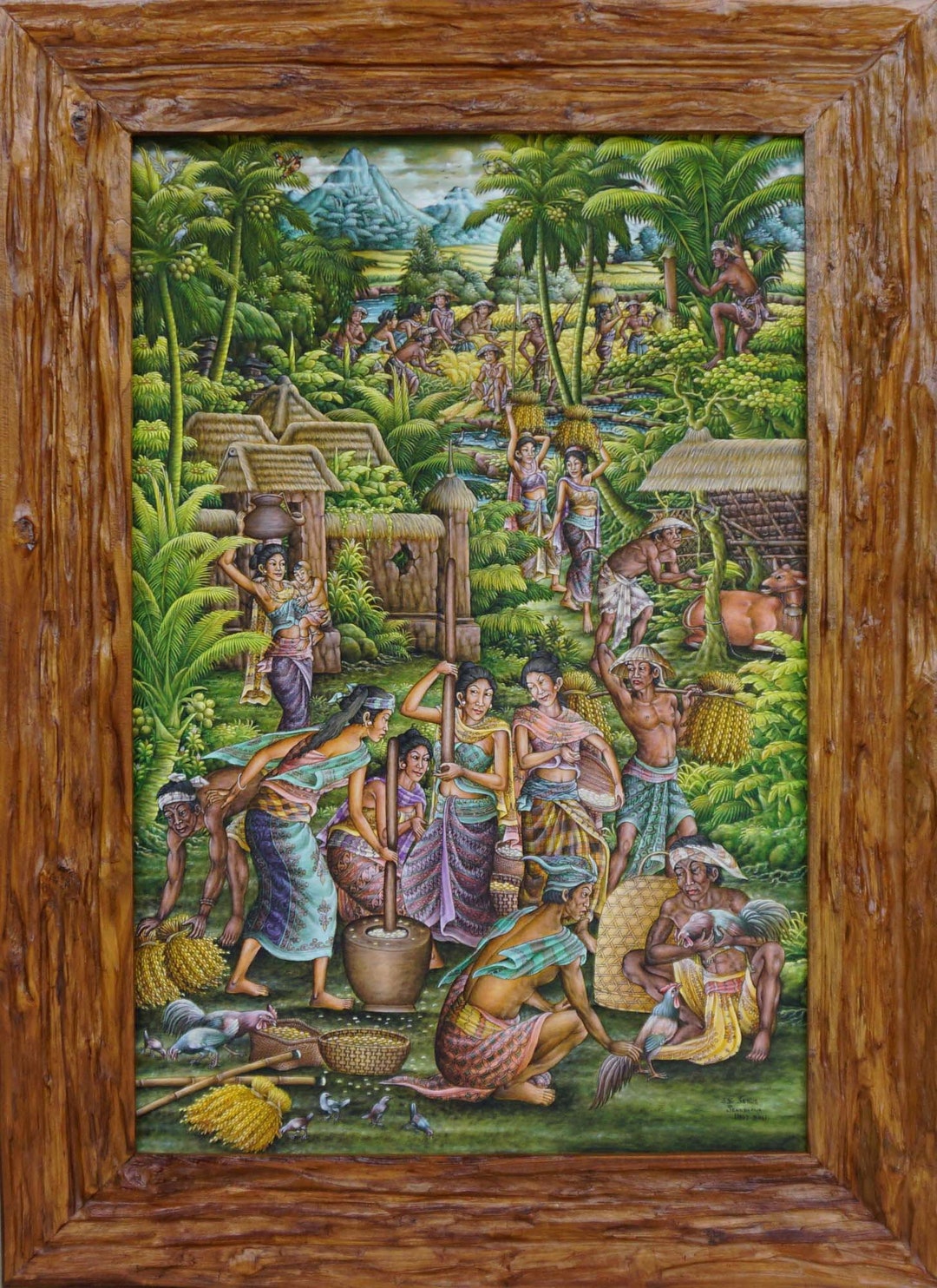 Balinese Traditional Ceremony Painting - Original Landscape Art From ...