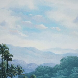 Terrace View Painting, Landscape Painting, Balinese Art, Original ...