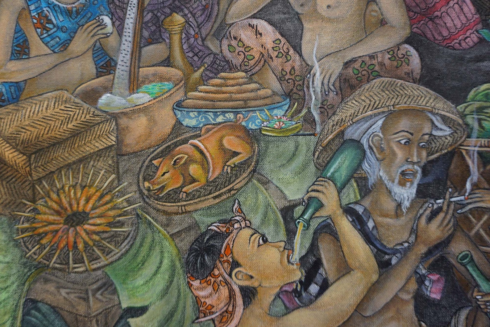 Traditional Market Painting Bali Painting Balinese Painting - Etsy