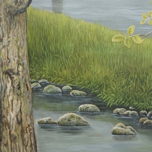 Swamp Painting, Landscape Painting, Original Art, Home Decor, Large ...