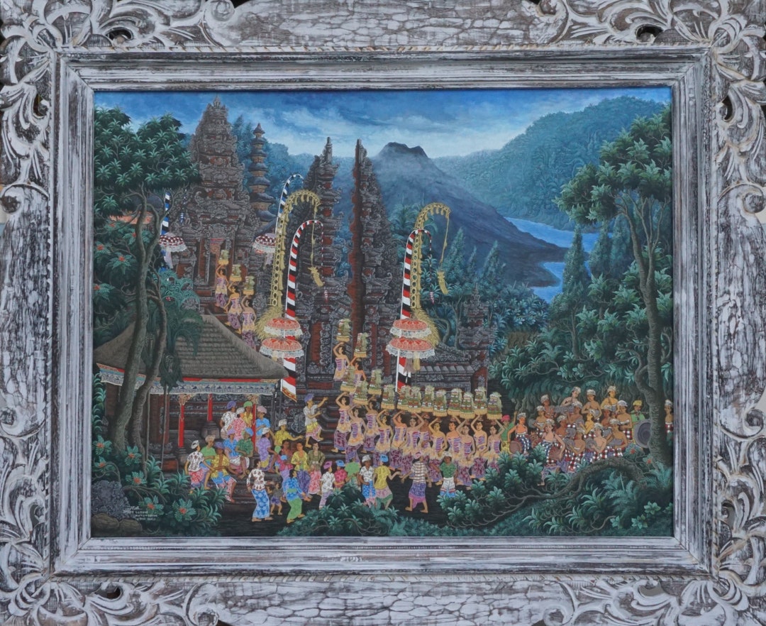 Balinese Traditional Painting, Original Painting, Home Decor, Wall Art ...