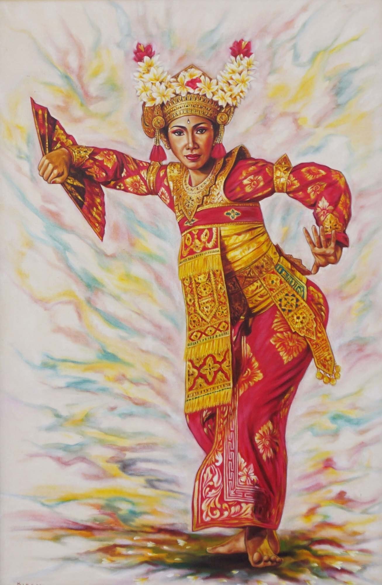 Balinese Dancer Painting Legong Painting Original Painting - Etsy