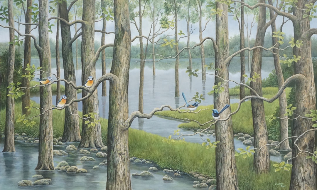 Swamp Painting, Landscape Painting, Original Art - Etsy