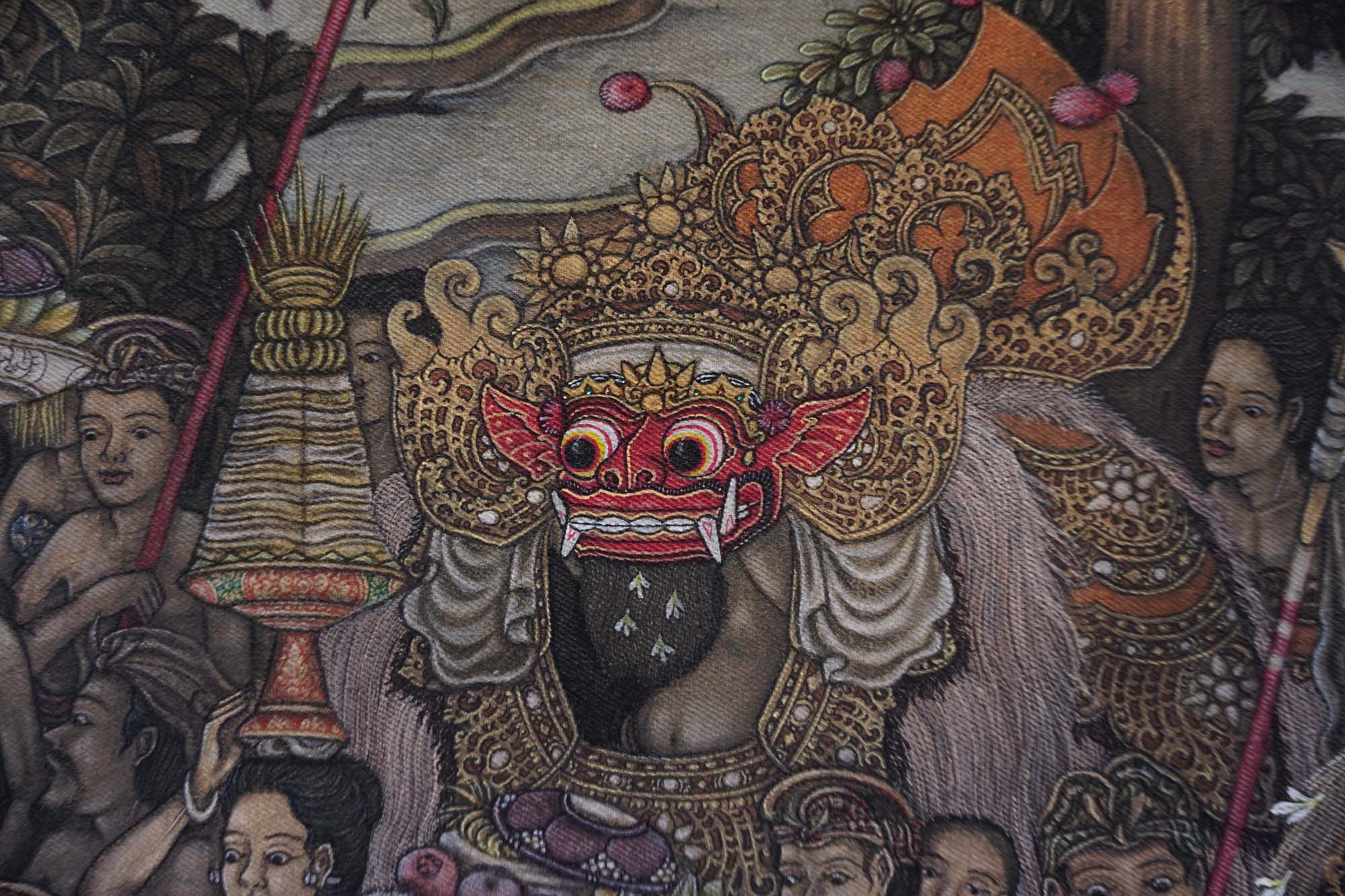 Barong Dance Painting Original Barong Dance Peformance Bali - Etsy