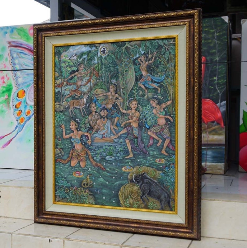 Traditional Balinese Painting Angel Painting Original Art - Etsy