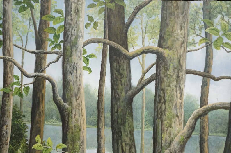 Swamp Painting Landscape Painting Original Art Home Decor - Etsy
