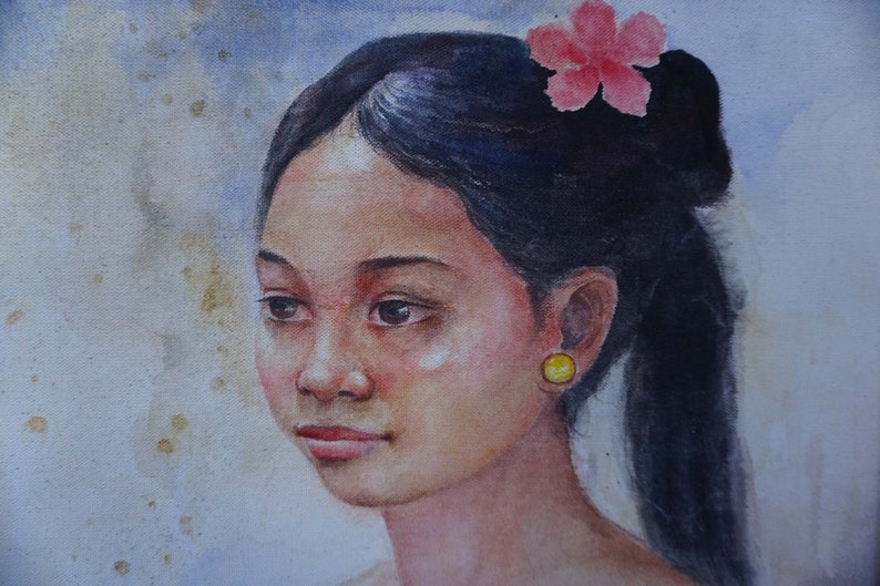 Balinese Girls Painting Traditional Painting Beautiful Girls - Etsy