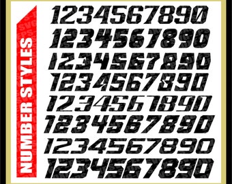Racing Number Font - Etsy