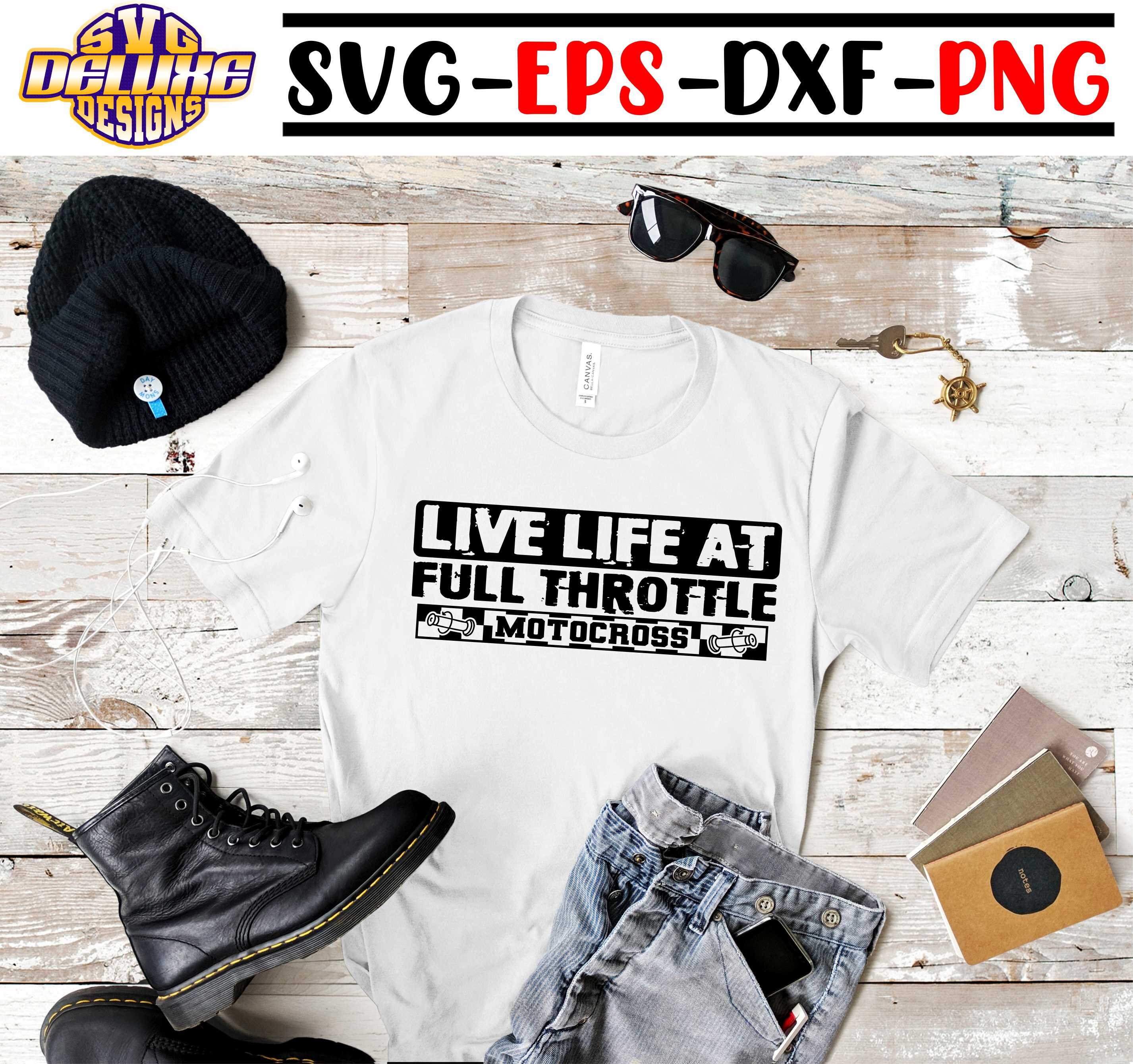 Motocross Svg Motocross Print File live Life at Full - Etsy