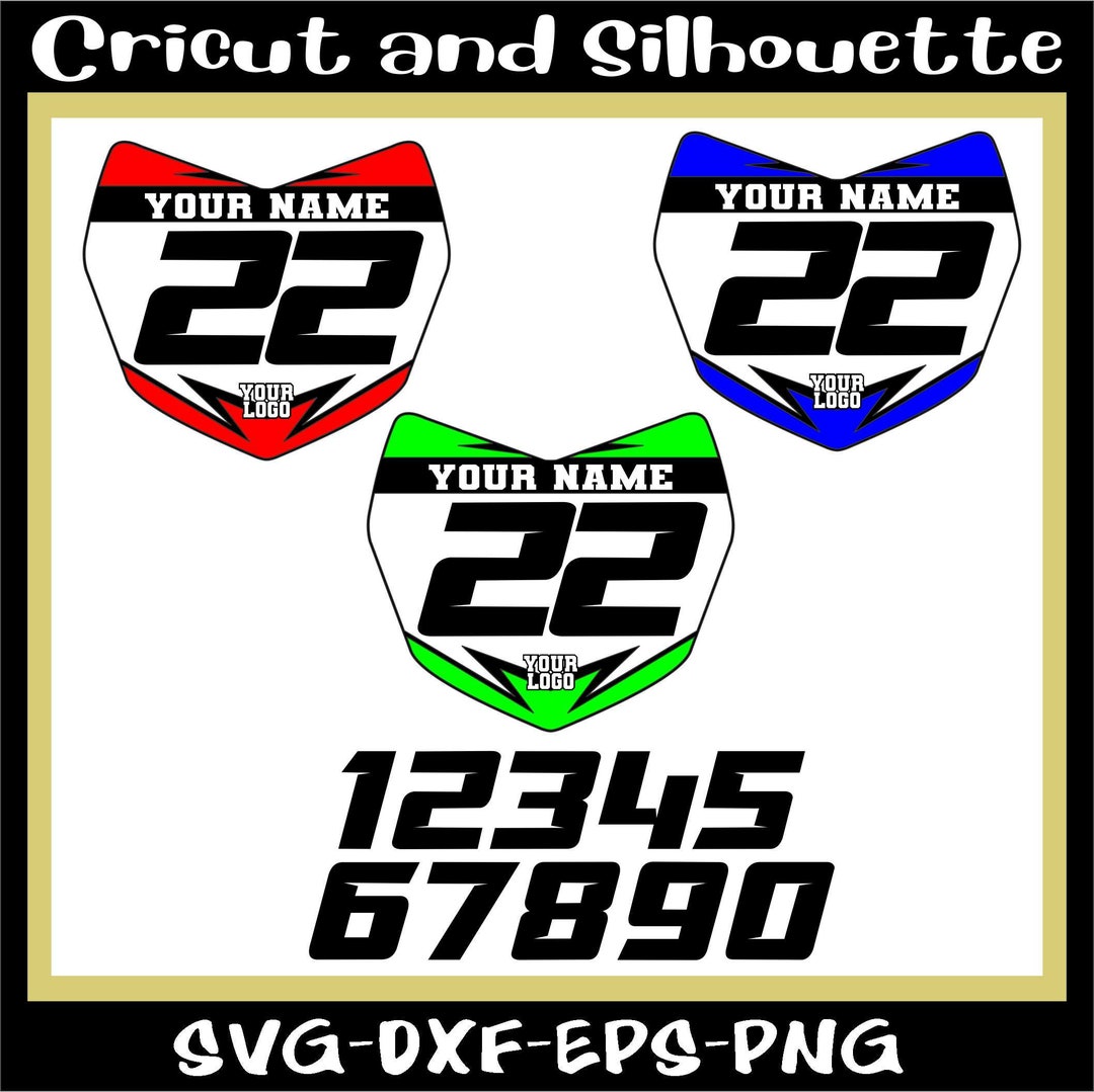 Motocross Racing Plate Template Svg Files/motocross Svg/eps,dxf,svg ...