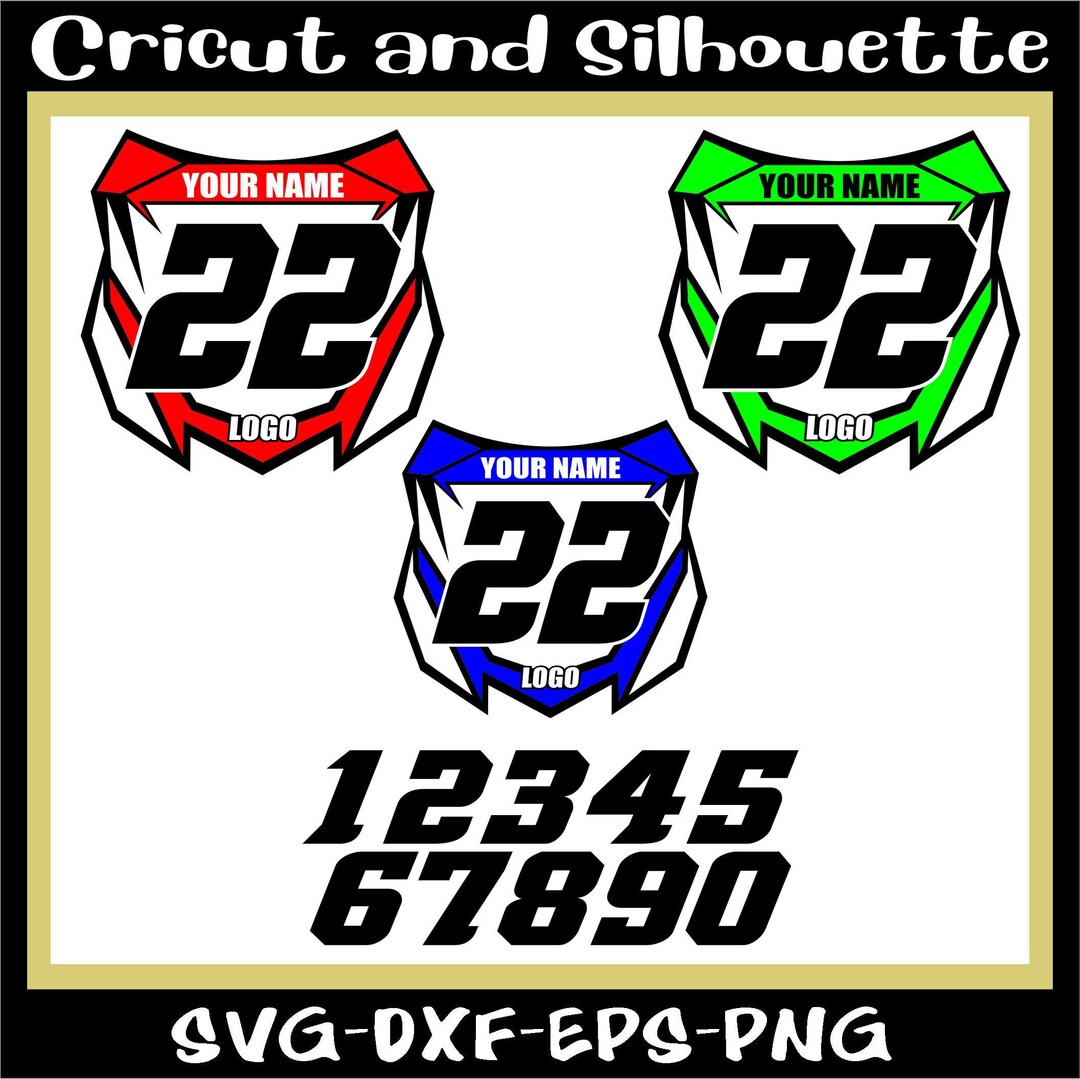 Motocross Racing Plate Template Svg Files/motocross Svg/eps,dxf,svg ...