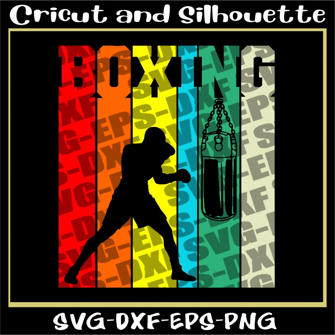 Boxing Svg, Boxer Svg "boxing Vintage Colorful" Art Print Files, Gloves ...