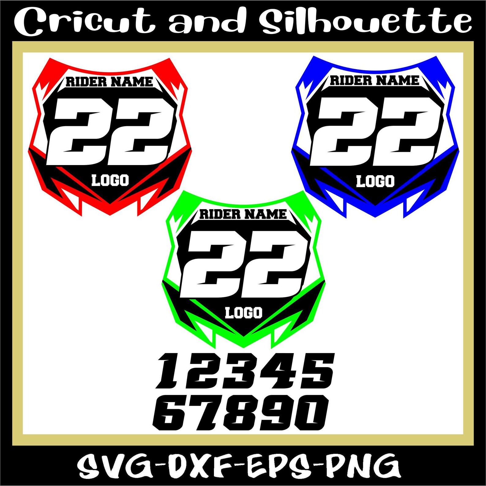 Motocross Racing Plate Template Svg Files/motocross | Etsy