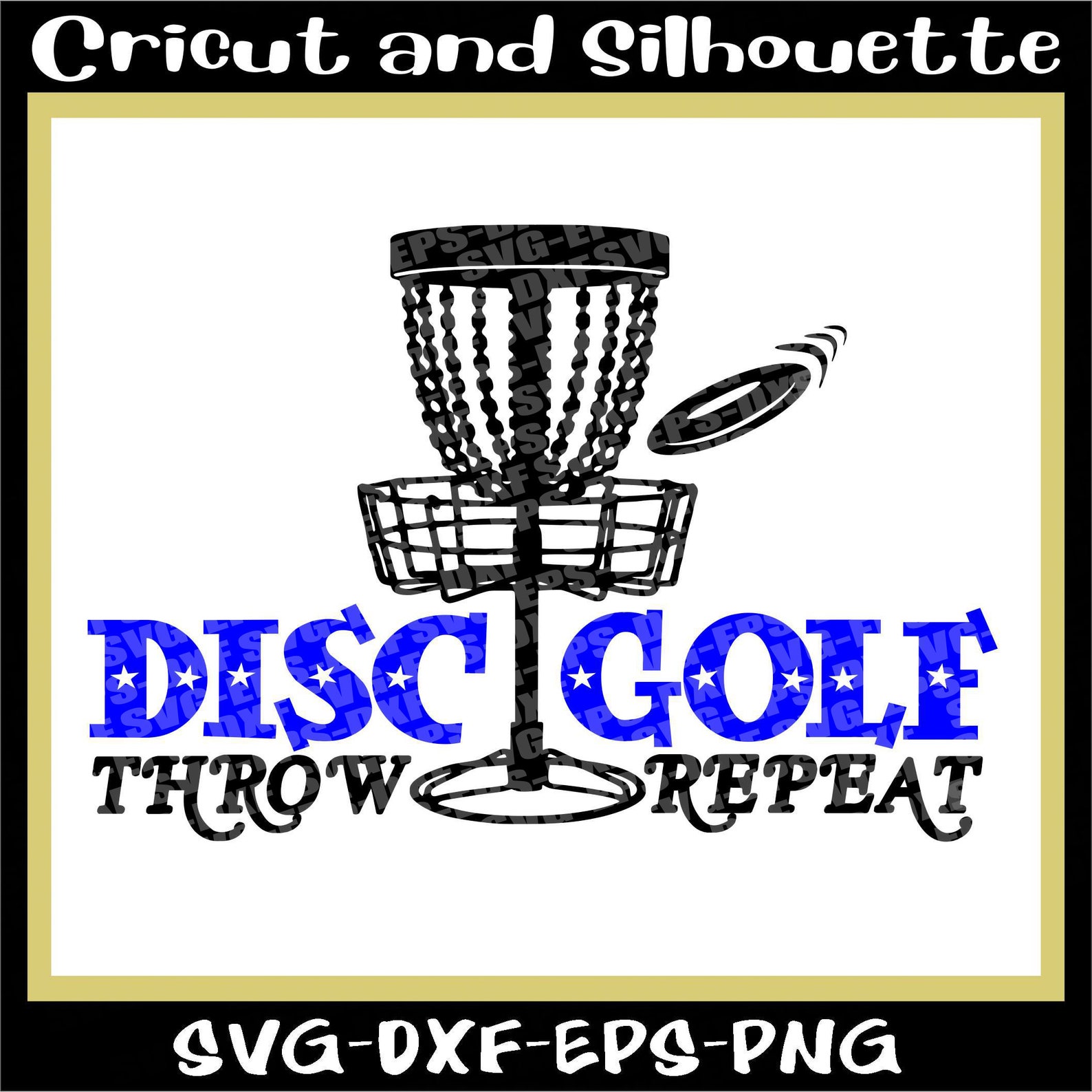 Disc Golf Svg Disc Golf Print File throw Repeat - Etsy