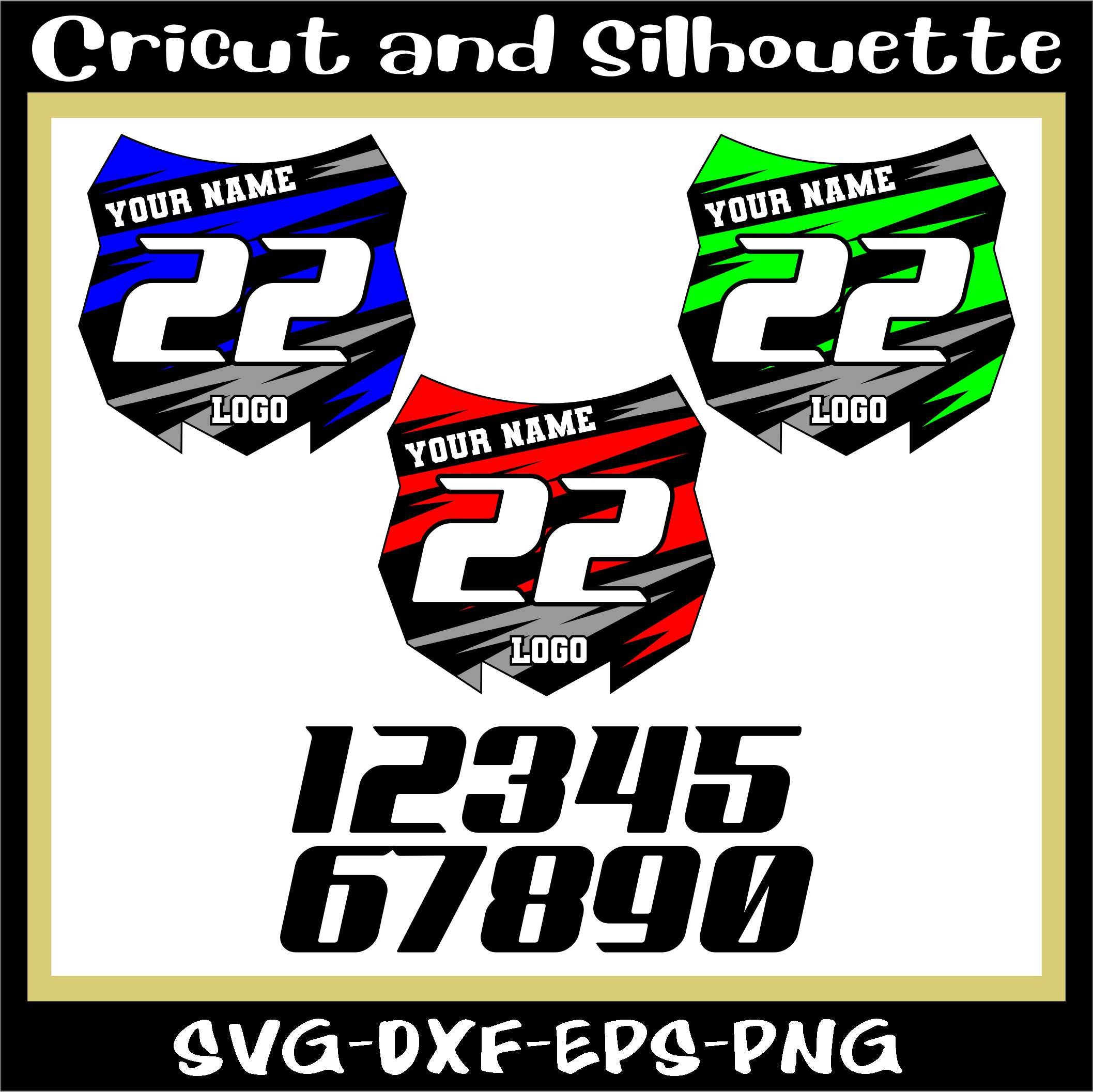 Motocross Racing Plate Template Svg Files/motocross | Etsy